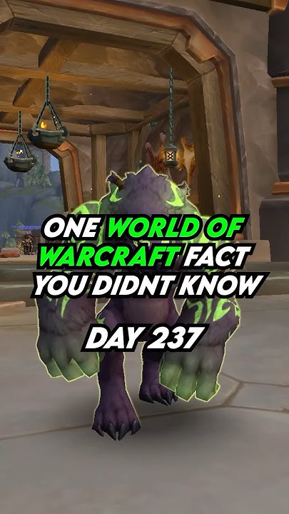 Here’s one world of Warcraft fact you didn’t know!Day 237 #warcraft # ...