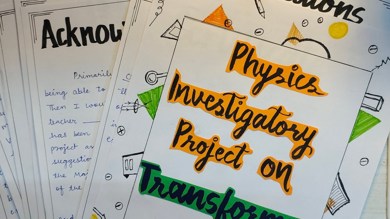 how to make cover page for physics investigatory project on transformer ...