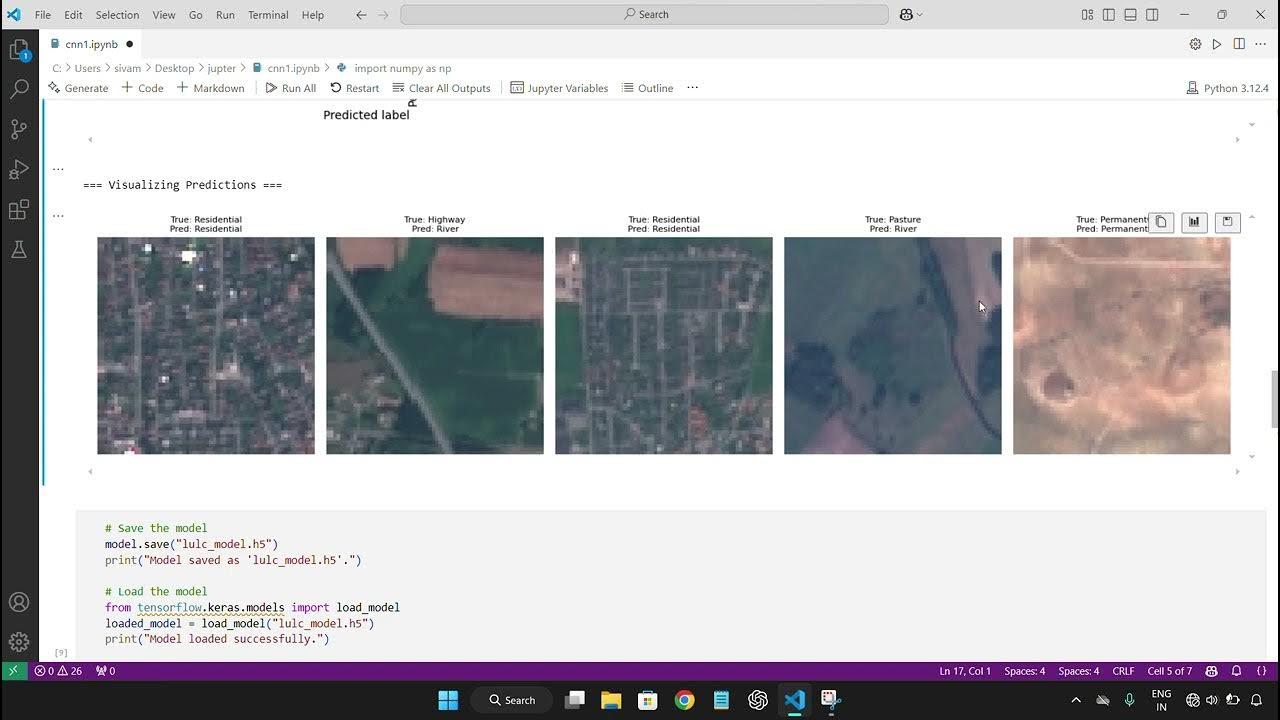 land use land cover satellite image processing using CNN - YouTube