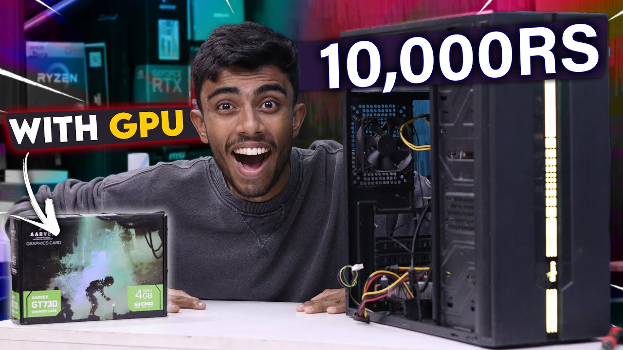 10,000/-RS PC Build With GPU From AMAZON! 🔥 Complete PC Build From ...