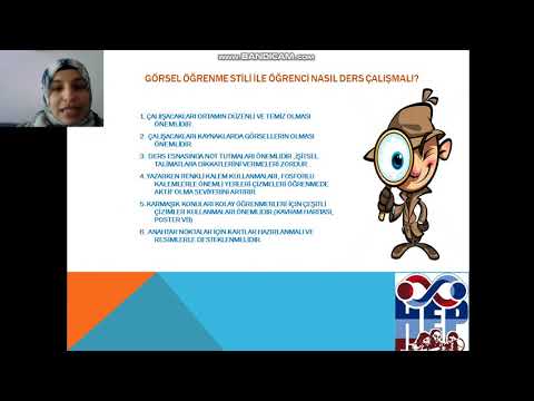 HEP B REHBERLİK 20. DERS   Kendi öğrenme stilini fark eder.