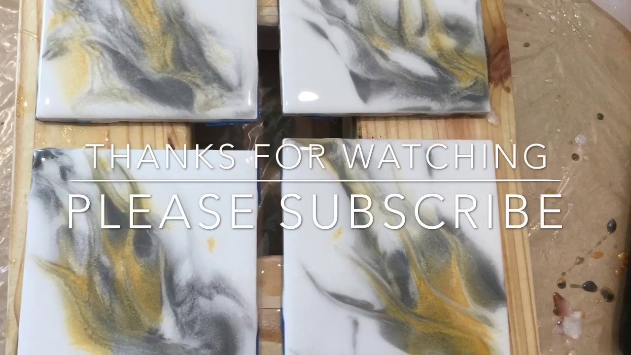Quick Resin on Tile Coasters - YouTube