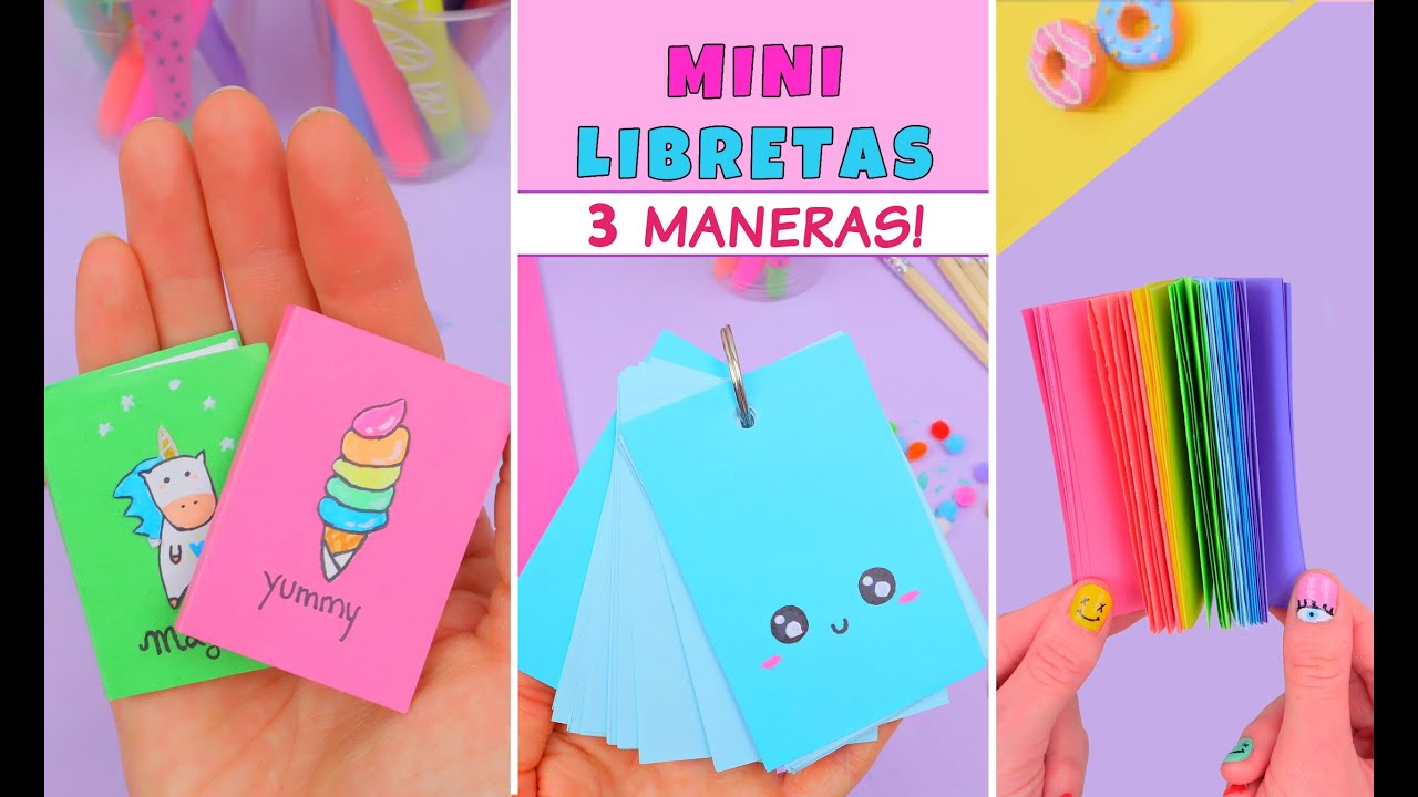 Cómo Hacer Mini Libretas Fácil / 3 Maneras / Manualidades Con Papel / Ideas Creativas - YouTube