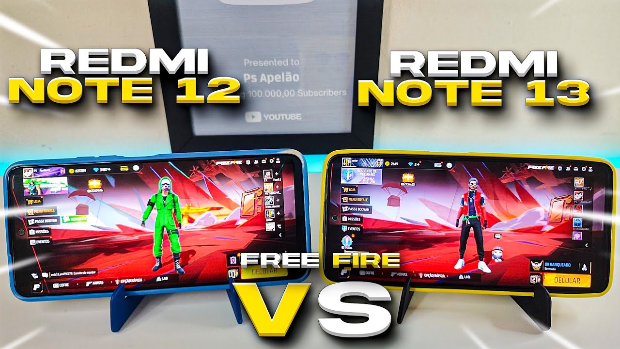 REDMI NOTE 12 vs REDMI NOTE 13 FREE FIRE 📱 Qual e o melhor ? - YouTube