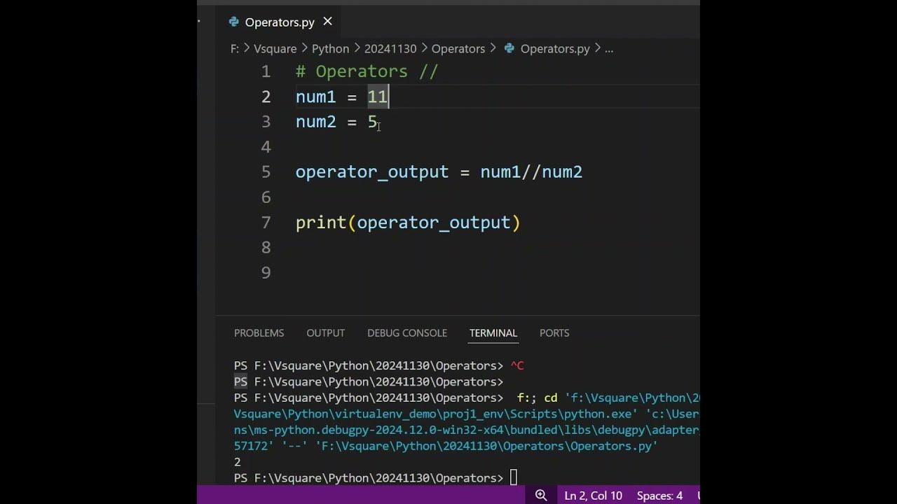 Python-Operator (//)-Floor Division#data#pythone #coding #pythonforeveryone #pandas # ...