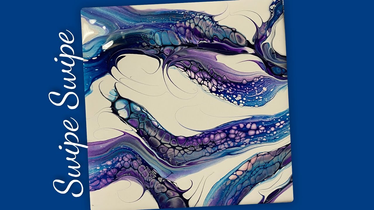 (762) How to Swipe Technique, Swiping Layers of Paint, Acrylic Pouring ...