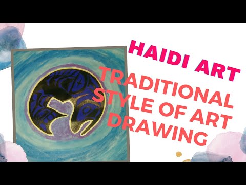 Haidi art/tribal art (traditional style of art drawing) - YouTube