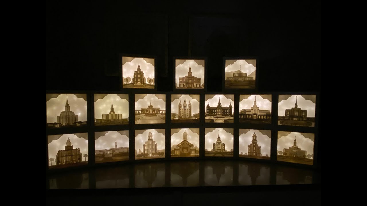 LDS Utah Temple Collection - Lighted Shadow Box The Church of Jesus ...