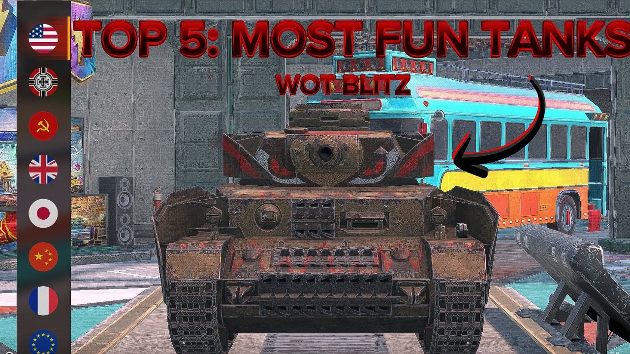 WoT Blitz. TOP 5: FUN TANKS - YouTube