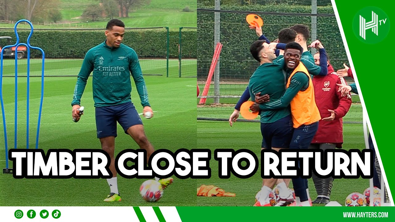 Timber CLOSE to return as EVERY Arsenal player trains ahead of the UCL ...