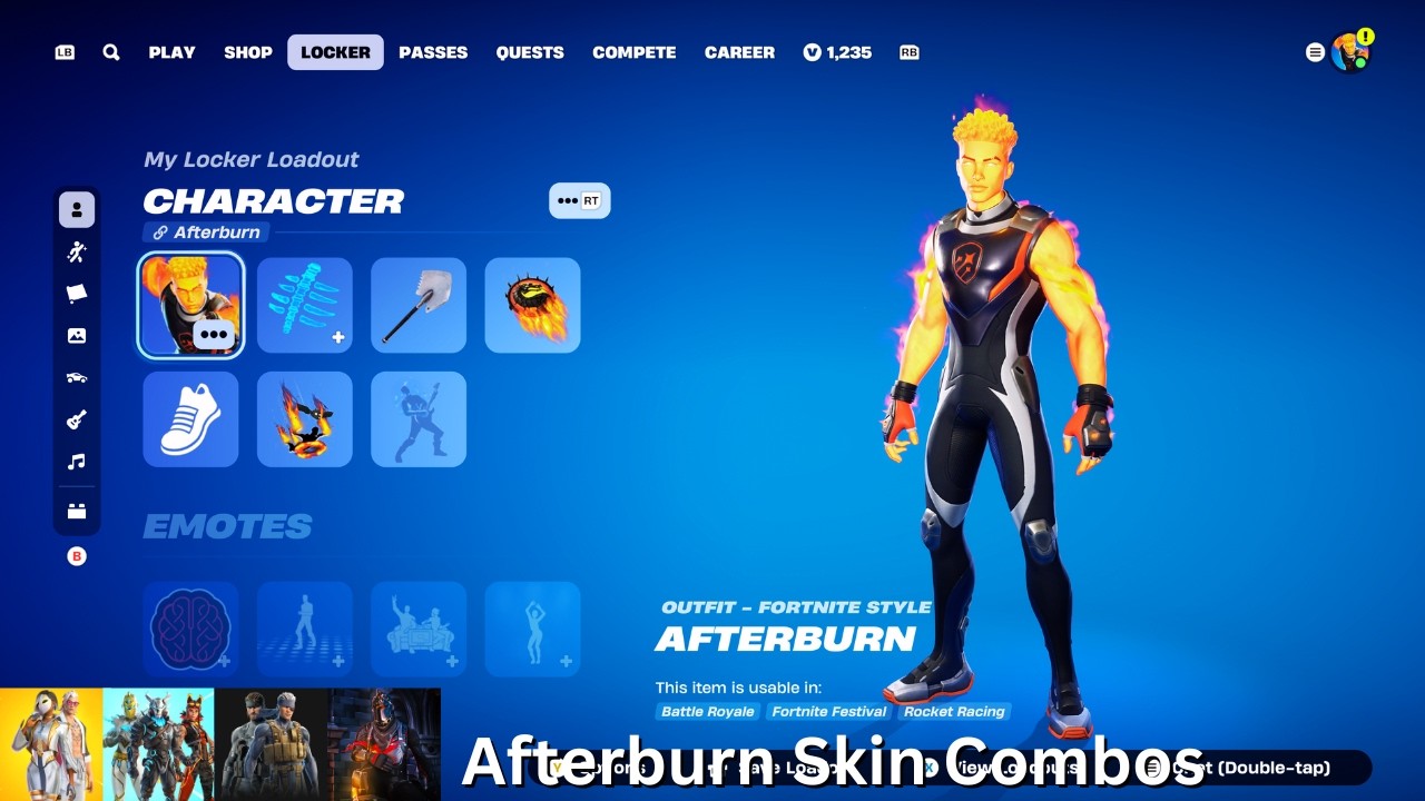 BEST AFTERBURN Skin Combos (Supernova Academy Quest Pack!) - YouTube