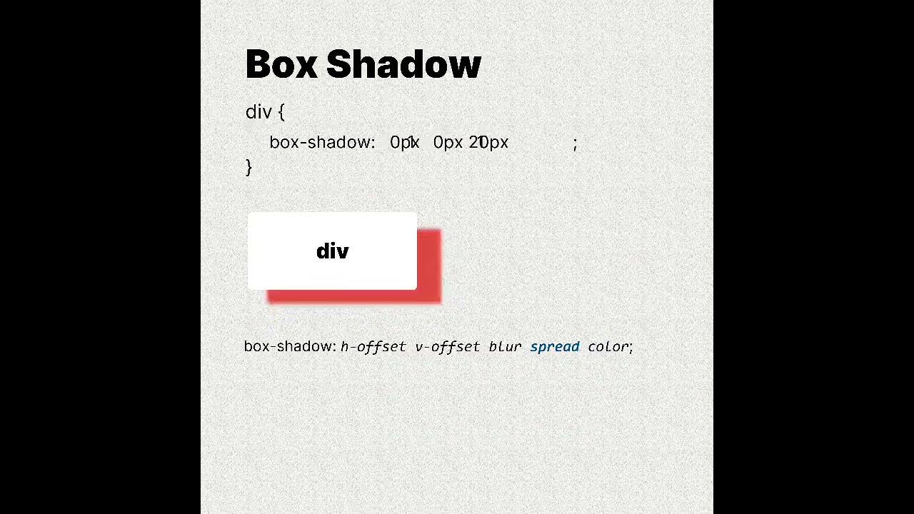 Css Shadow Effect Css Csstutorial Youtube