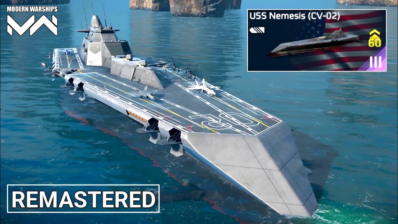 Remastered USS Nemesis (CV-02) Review | Modern Warships - YouTube