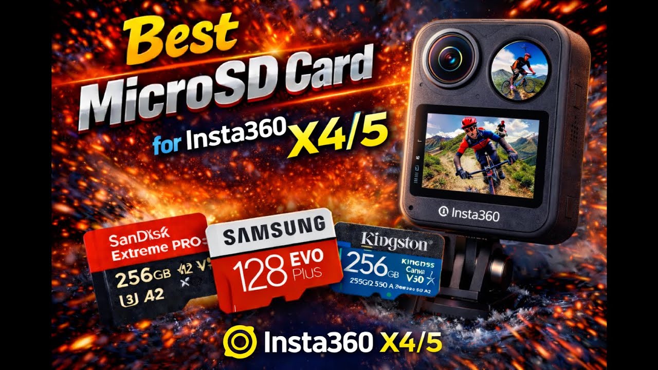 Best SD Card for Insta 360 X4 X5 Action Camera - YouTube