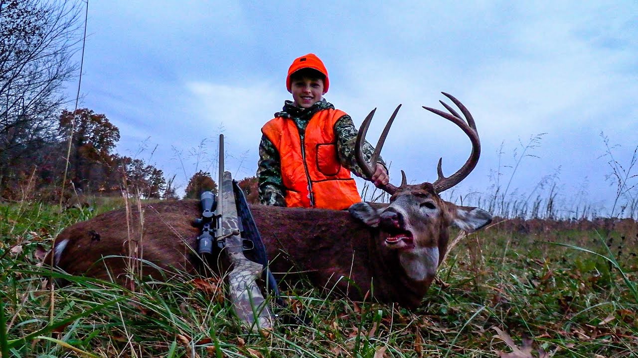 2 Chances at the SAME BUCK?! - 14 Year Old Shoots BIG 8 Pointer - YouTube