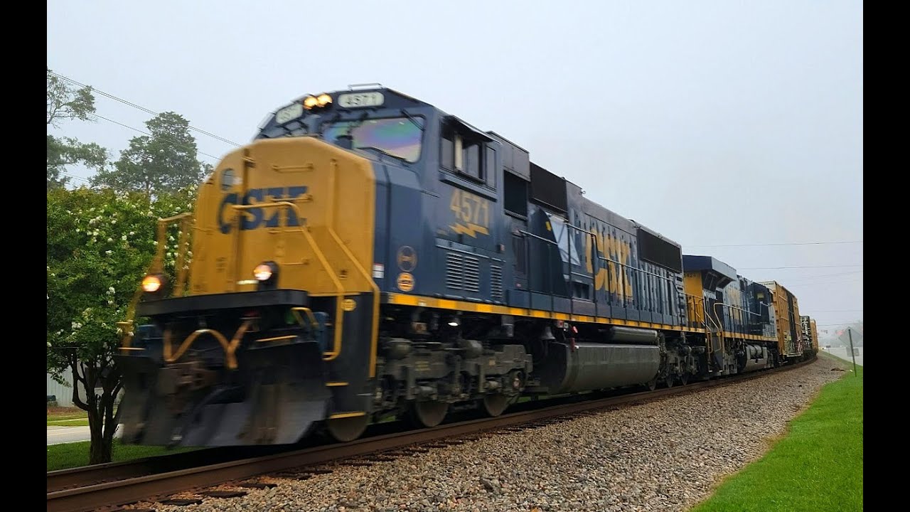 CSX M580-20 NB in Irmo, SC with SD70MACe 4571 leading - YouTube