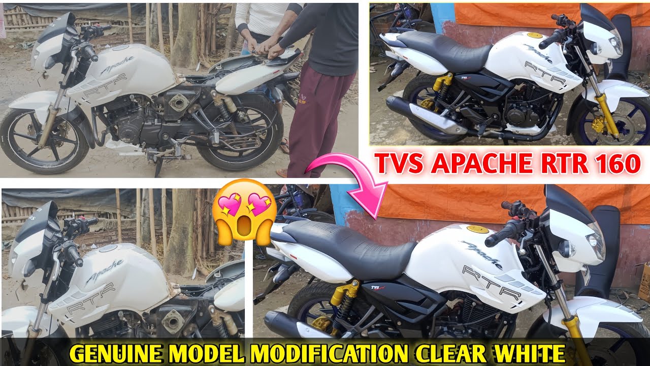 TVS Apache RTR 160/180 (Old Model) Clear White | Genuine Modifications ...