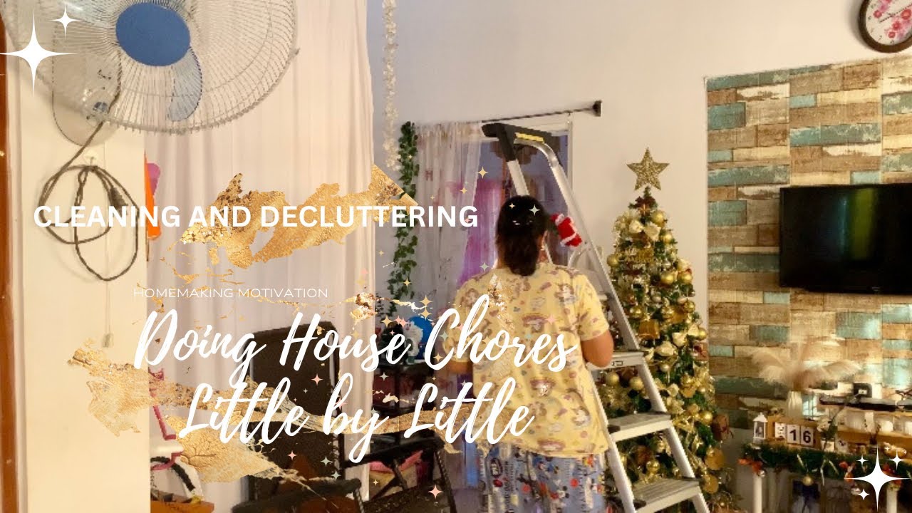 DOING HOUSE CHORES LITTLE BY LITTLE | CLEANING AND DECLUTTERING A SMALL ...