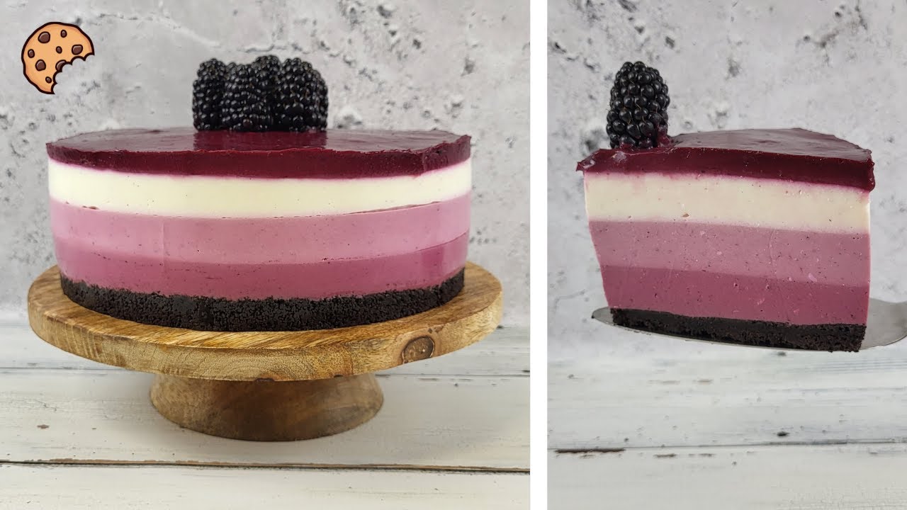 Blackberry-quark no bake cake *Bea's Bites* - YouTube