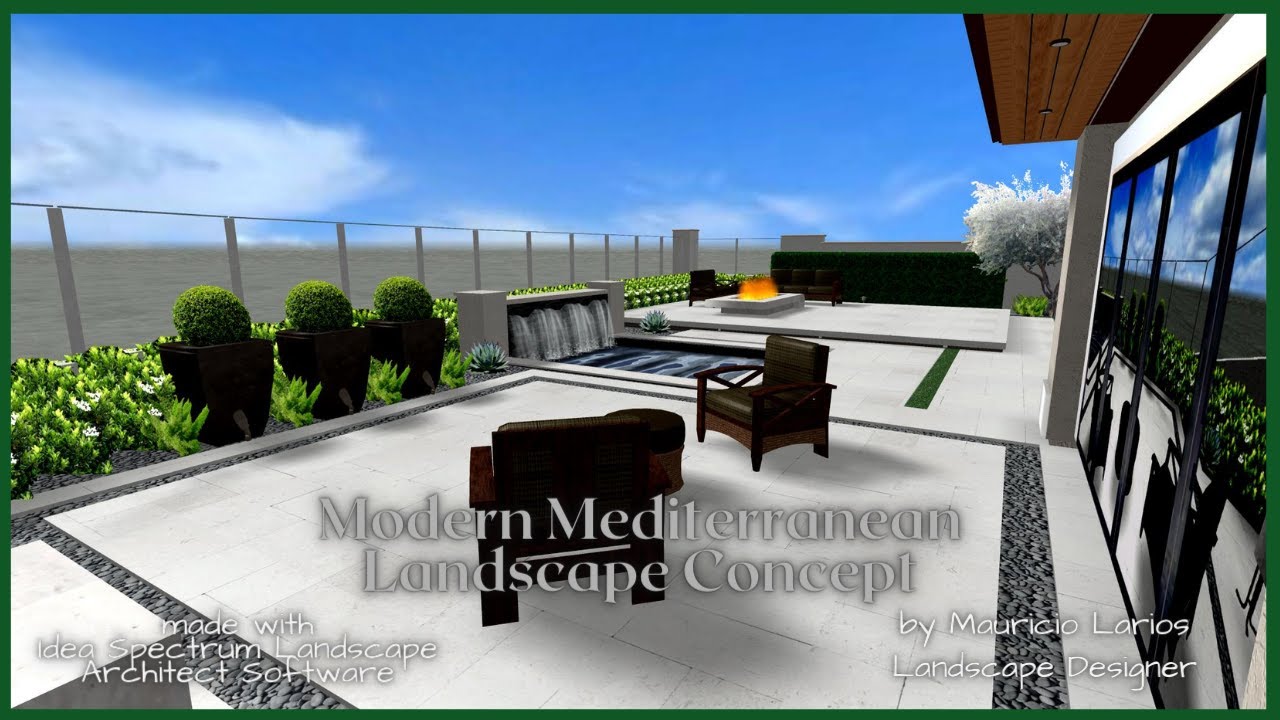 Modern Mediterranean Landscape - Idea Spectrum - Realtime Landscape Architect 2 design software ...