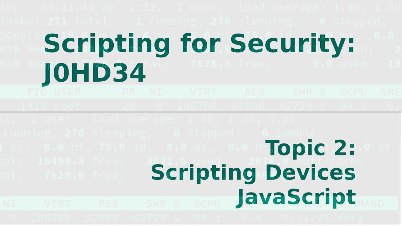 Scripting For Security 2 Scripting Devices And Javascript Demo Youtube 7519