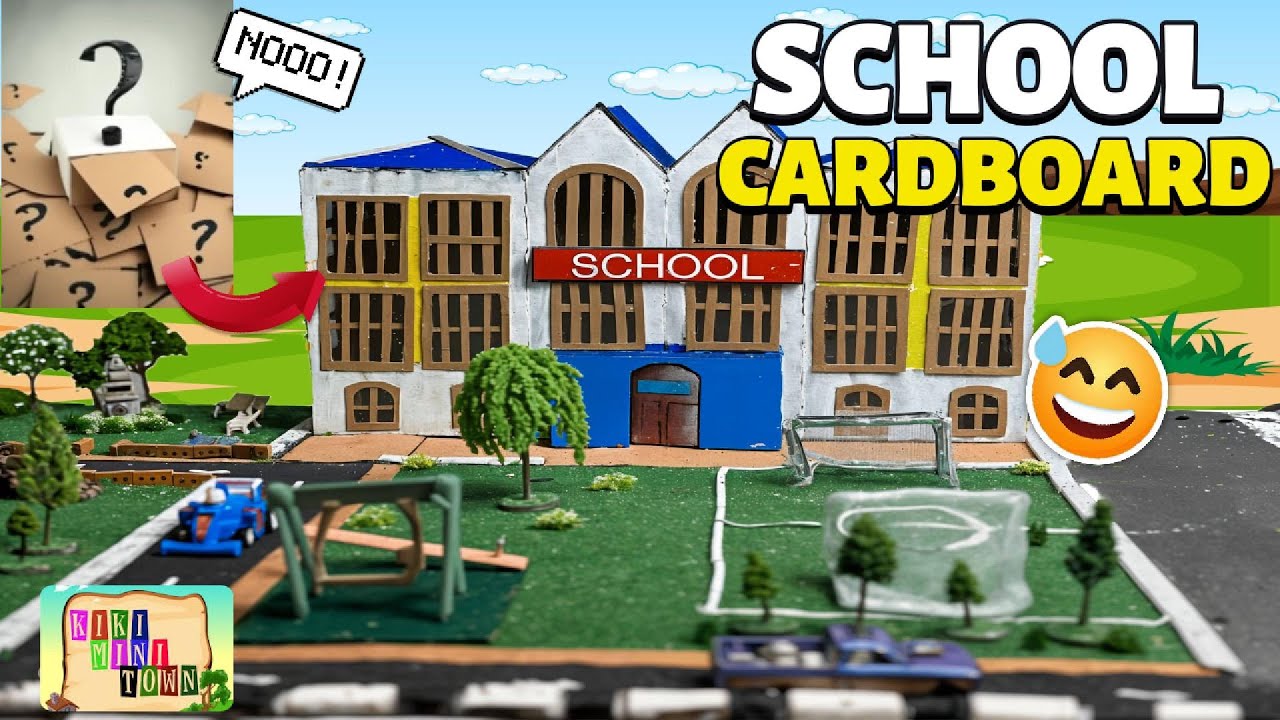 DIY School Model at Home | Creative Cardboard Craft for Kids & Students ...