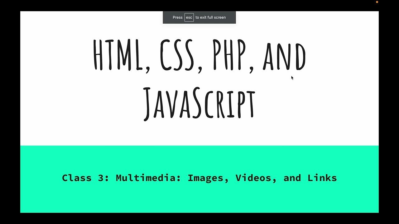 HTML , CSS, PHP, JS class 3 - YouTube