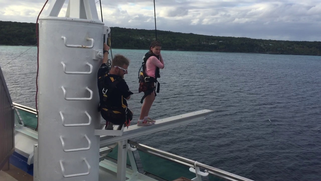 Walk the plank on the pacific explorer - YouTube