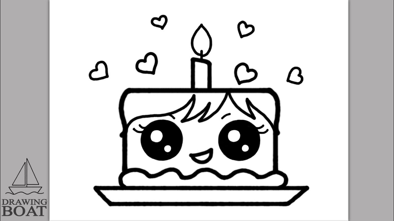 How to Draw a Cute Boy Cake, Very Very Easy - YouTube
