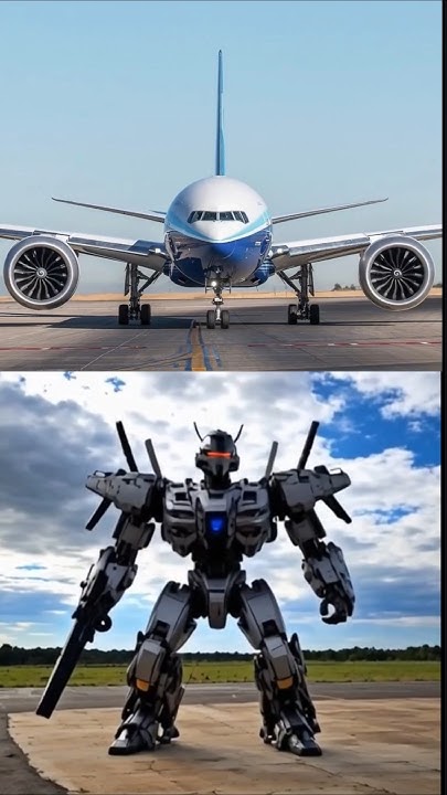 Flight convert robot reels ️🤖 #ai #animation #reels #robot #viralvideo #2025 - YouTube