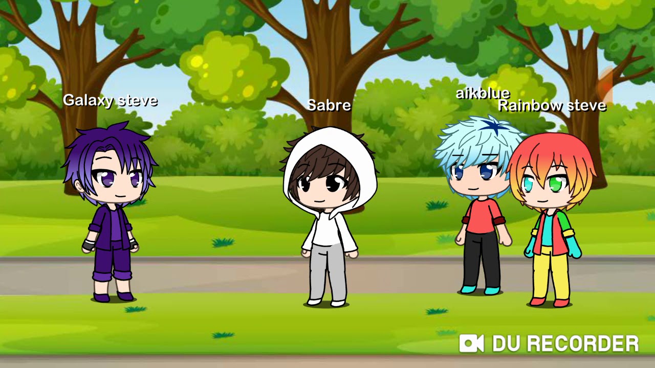 Pranking Galaxy Steve (Gacha Life) w/Rainbow Steve and FavreMySabre ...