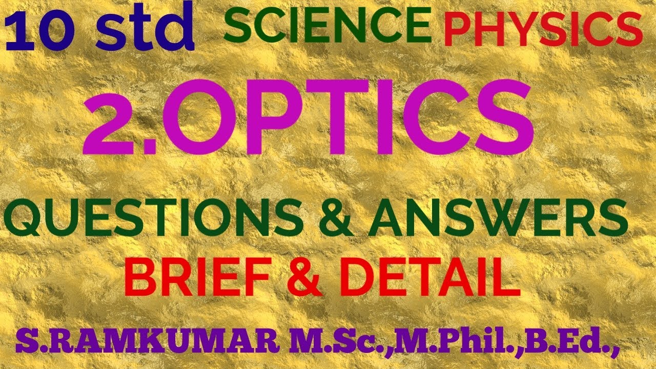 10th Std-Science-Physics-Unit-2-OPTICS-Answer in Brief - Answer in ...