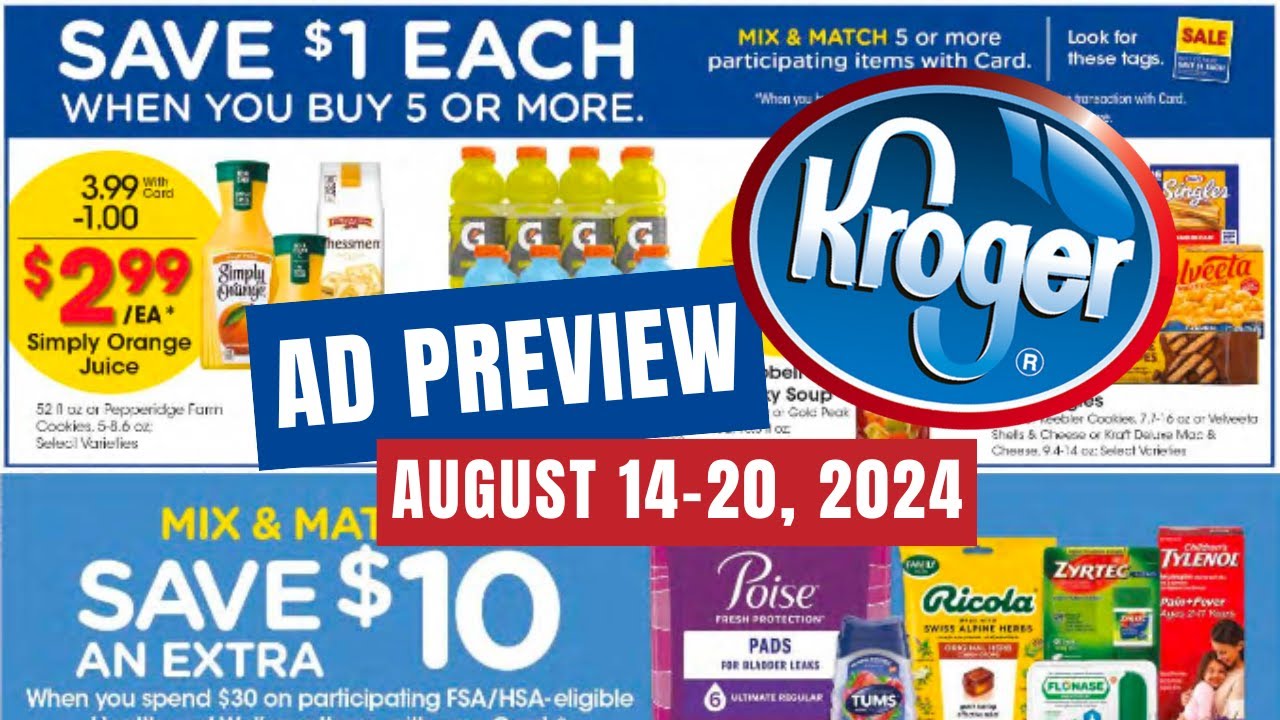*MEGA SALE!* Kroger Ad Preview for 8/14-8/20 | NEW Mega Sale, Weekly ...