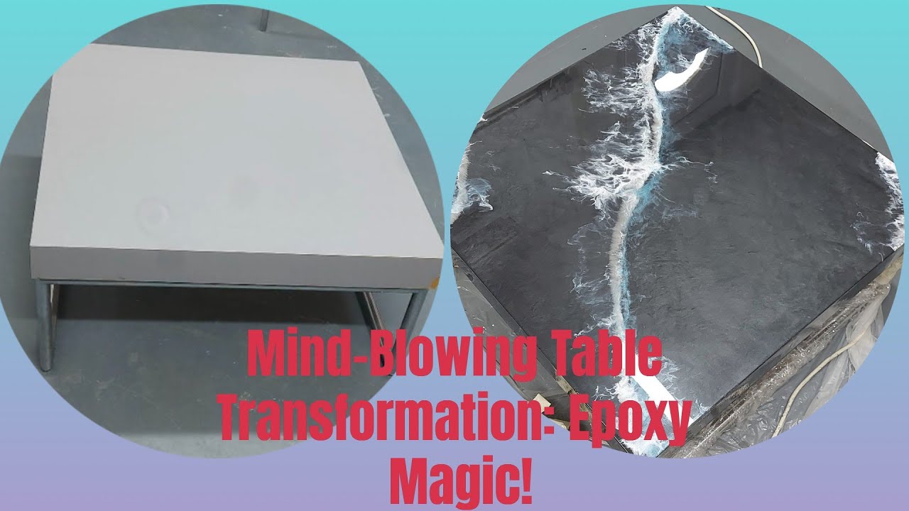 DIY old scratched Table Makeover: Using Epoxy to Create a Beautiful ...