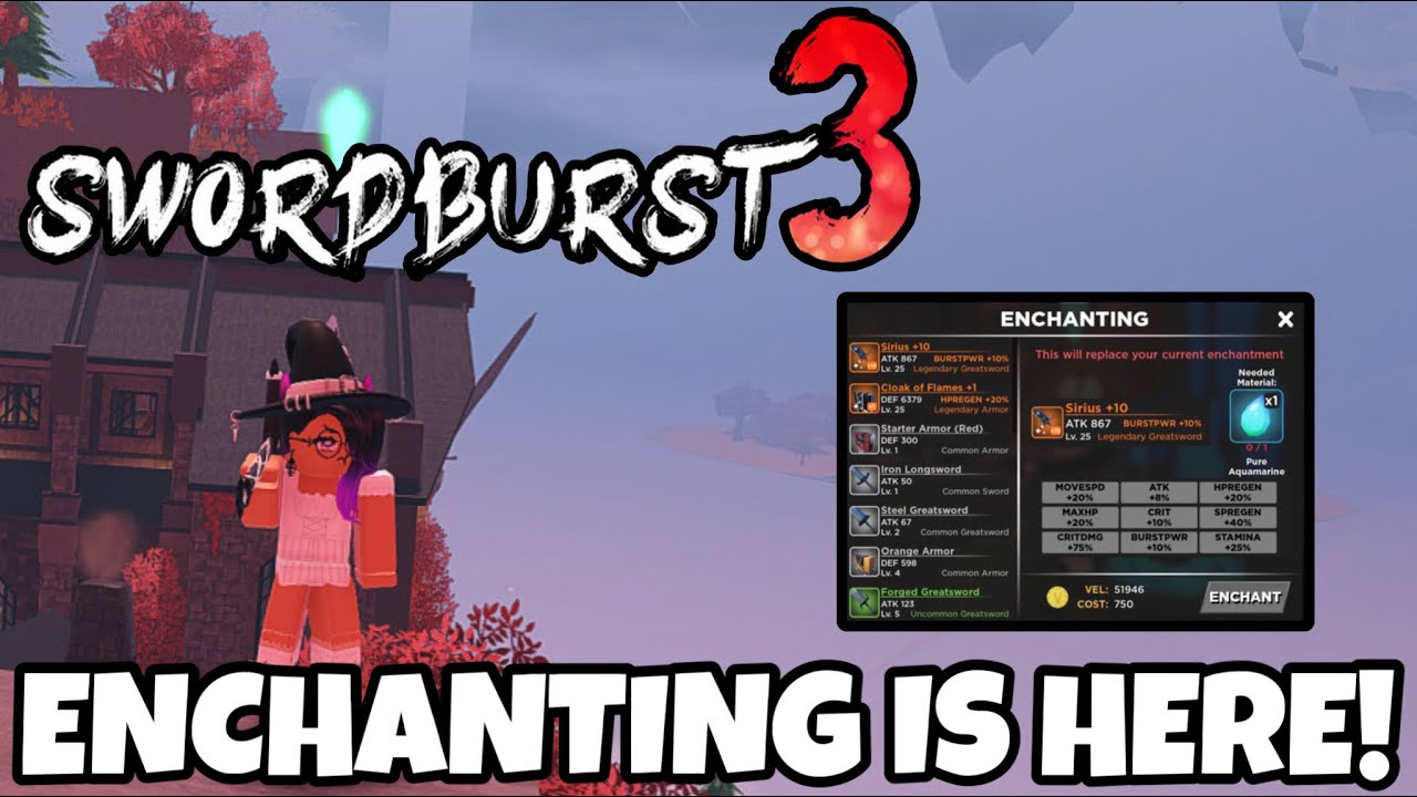 WEAPON AND ARMOR ENCHANTING IS HERE! | Roblox | [Swordburst 3 Alpha ...