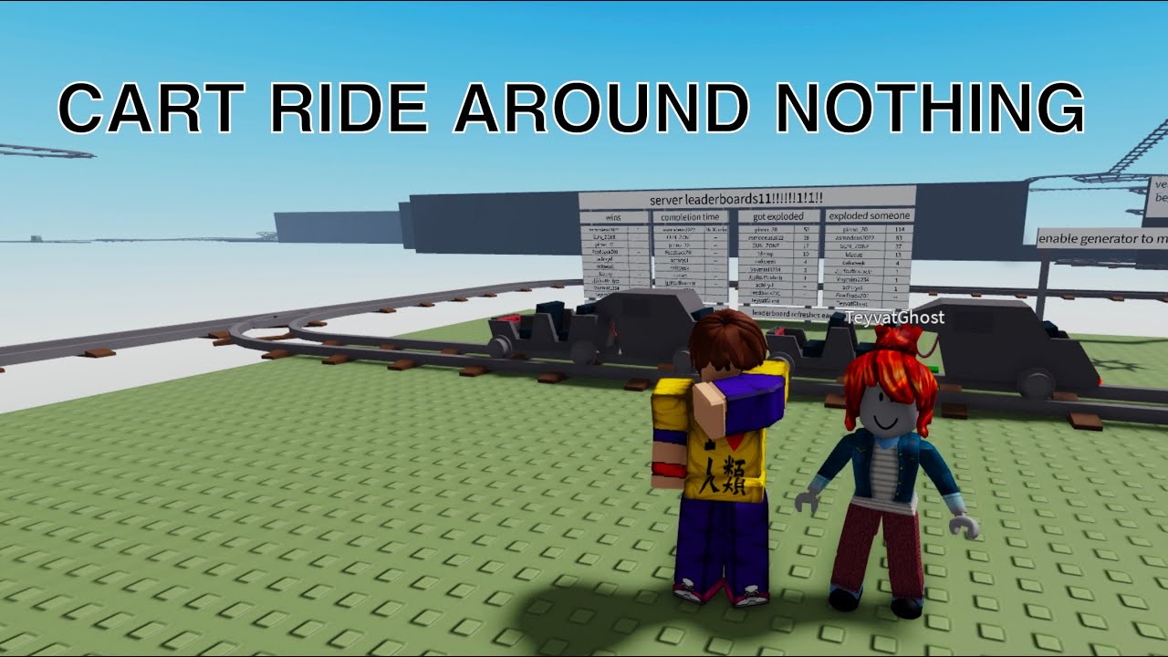 ผมพาเพื่อนมาเล่นเกมรถรางในโรบล็อกซ์ | cart ride around nothing - YouTube