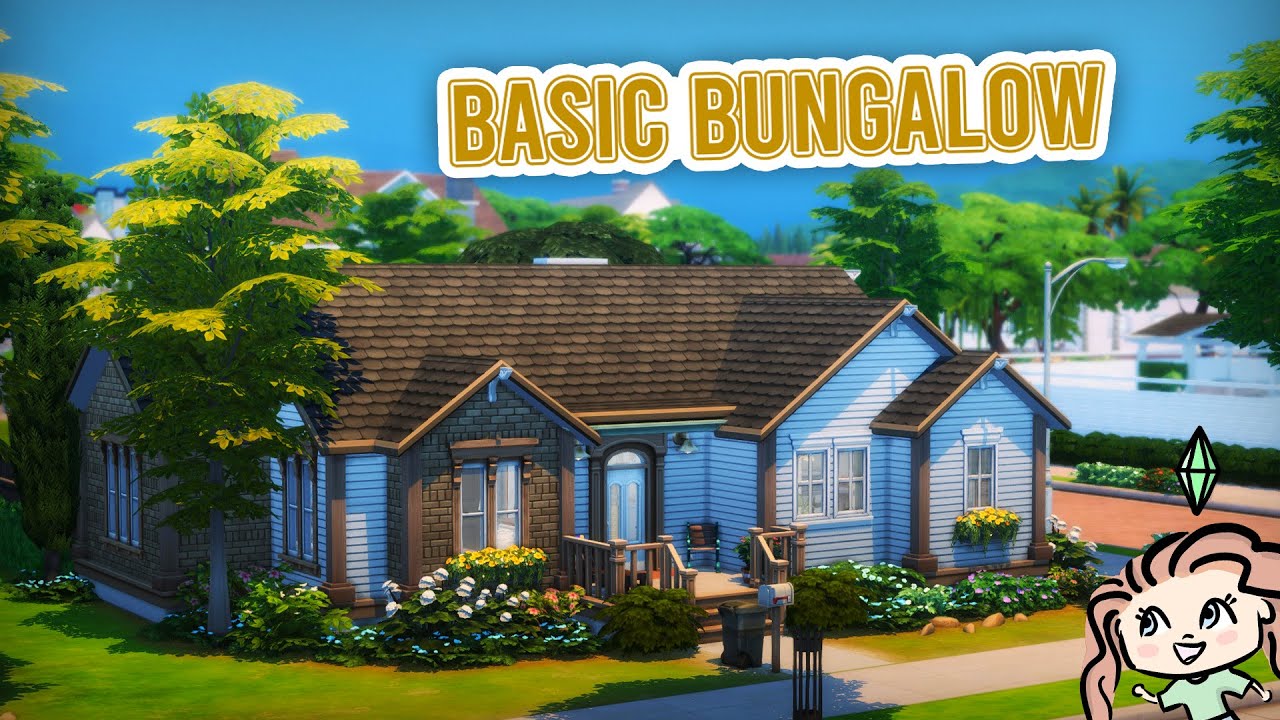 Basic Bungalow 🌲 || The Sims 4 Speed Build - YouTube