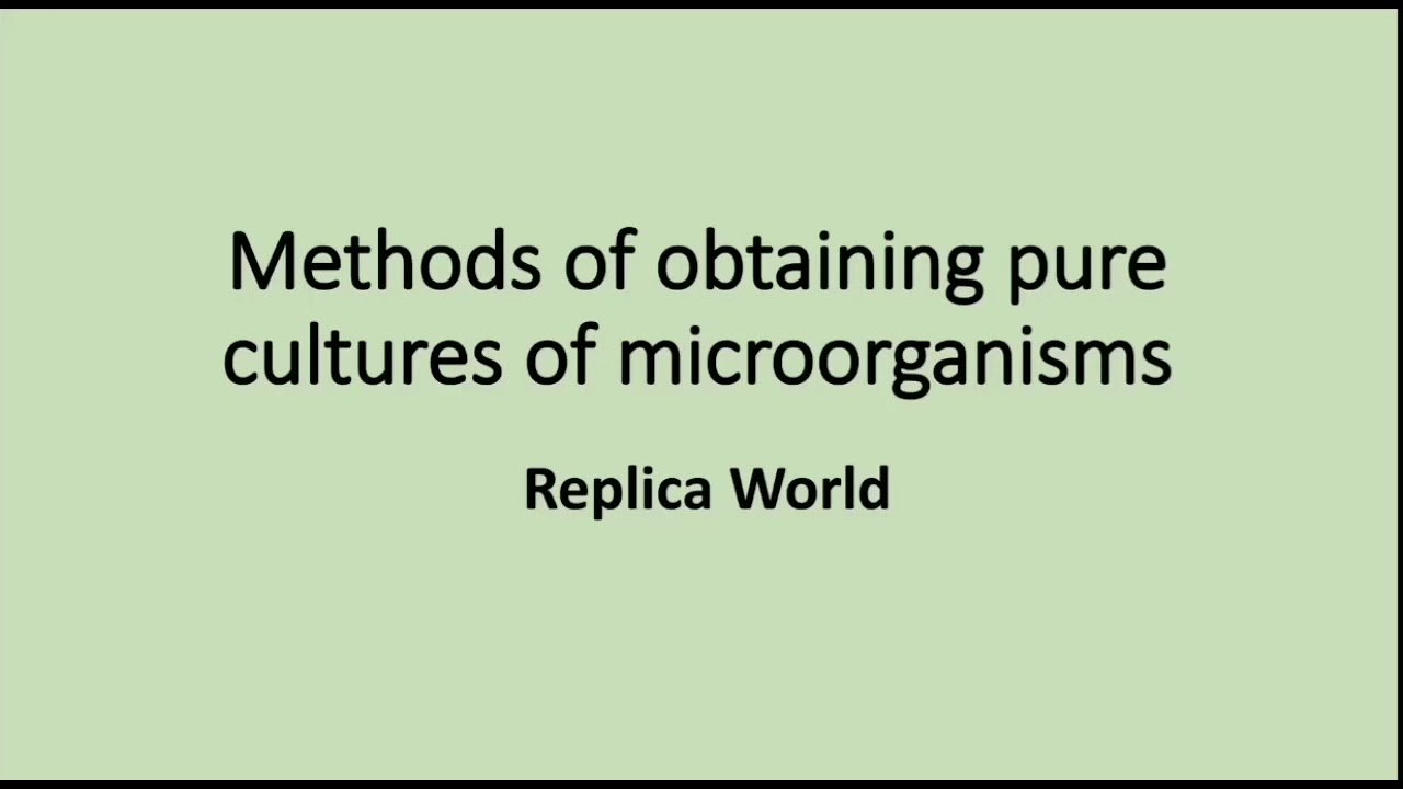Methods for obtaining pure culture of microorganisms | Streak plate ...