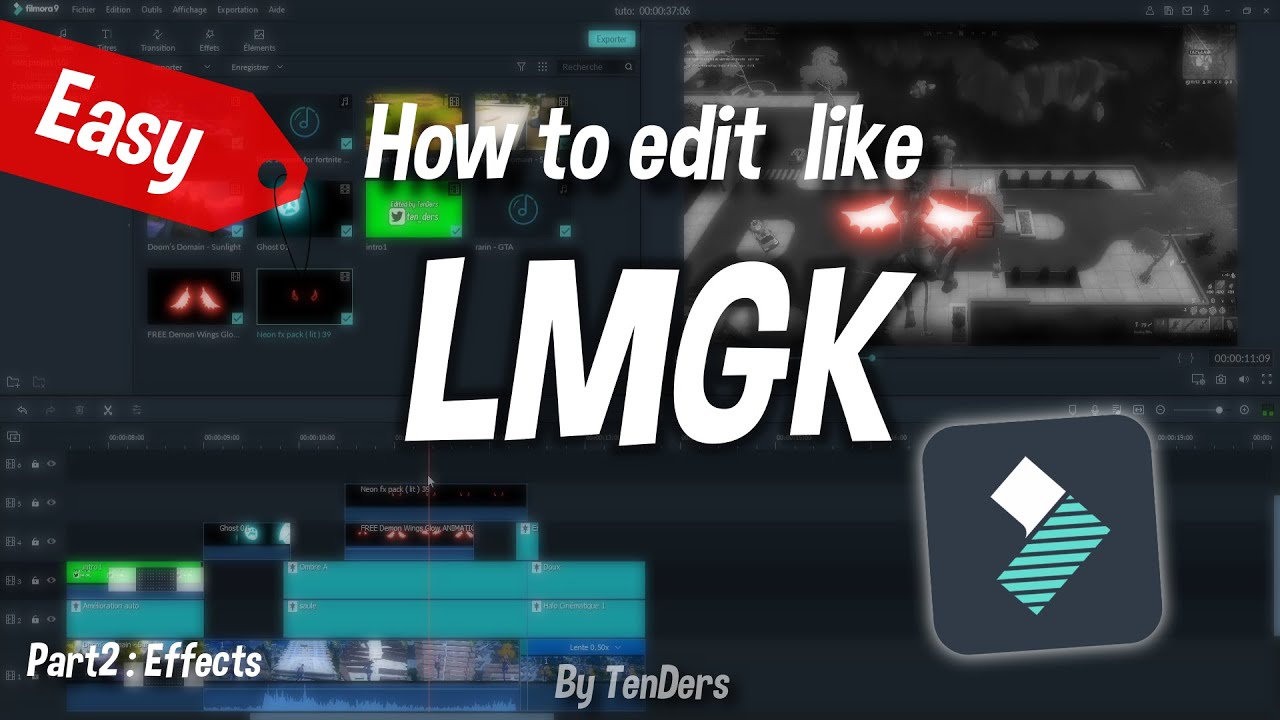 How to edit like lmgk on filmora ( part2 effects ) - YouTube