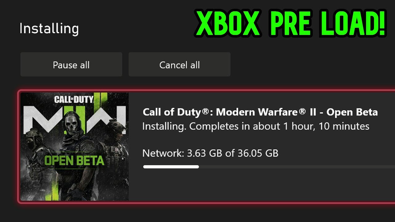 How to Pre Install the Call of Duty: Modern Warfare 2 Beta on XBOX ...