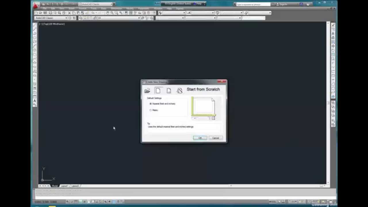 AutoCAD--START UP (QUICK) (Classic Interface) - YouTube