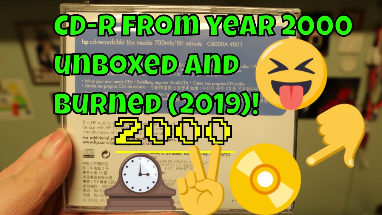 Burning old CD-R from year 2000 (19 years old unboxing)! - YouTube