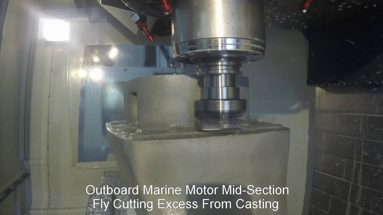 Marine Motor Casting Machined - YouTube