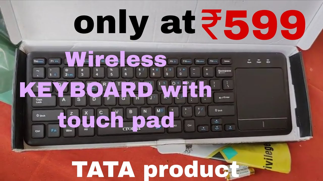Wireless keyboard with touch pad at very low cost unboxing review # ...