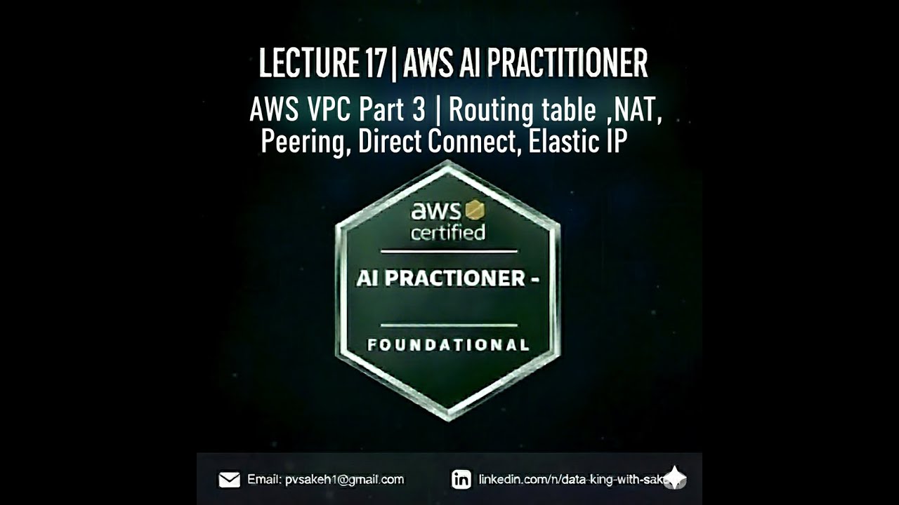 Lecture 17–AWS VPC Part 3| Routing table ,NAT, Peering, Direct Connect ...