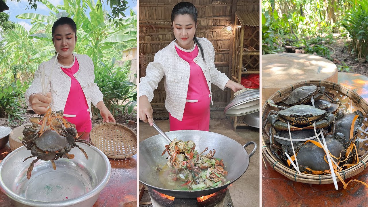 Amazing cooking, Yummy Mud crab cooking - Cooking with Sreypov - YouTube