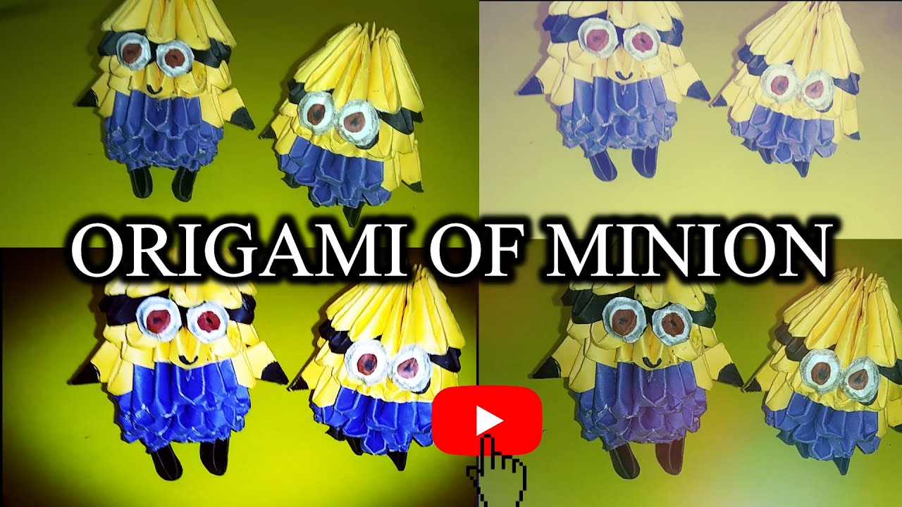 ORIGAMI OF MINION| PLAY PLAY TIME - YouTube