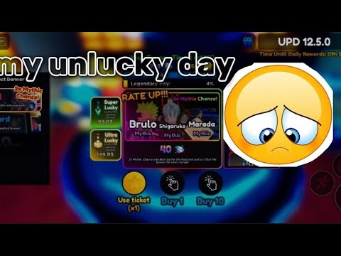 😥*UNLUCKY DAY*😥 💎BANNER💎/anime adventure/(Roblox) - YouTube