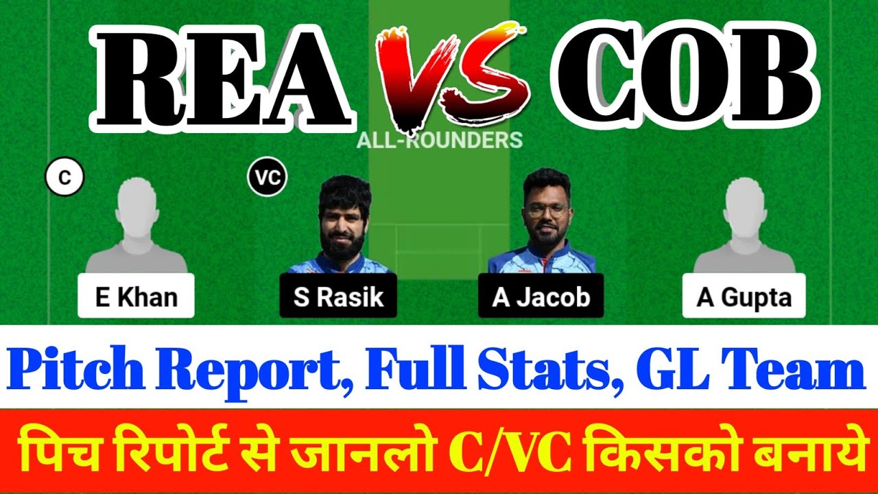 REA vs COB Dream11Prediction, REA vs COB Dream11 Match Prediction, ECS ...
