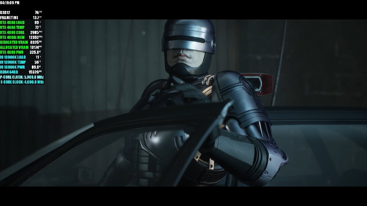 RTX 4080 | 13900K | Robocop Rogue City Closed Beta 4K Epic Settings ...